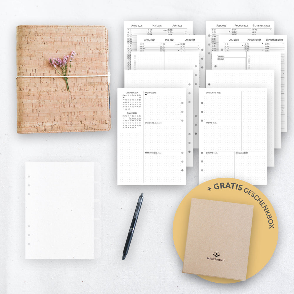 Kalenderglück | Kalender + Zubehör für Dein Ringbuch + TN